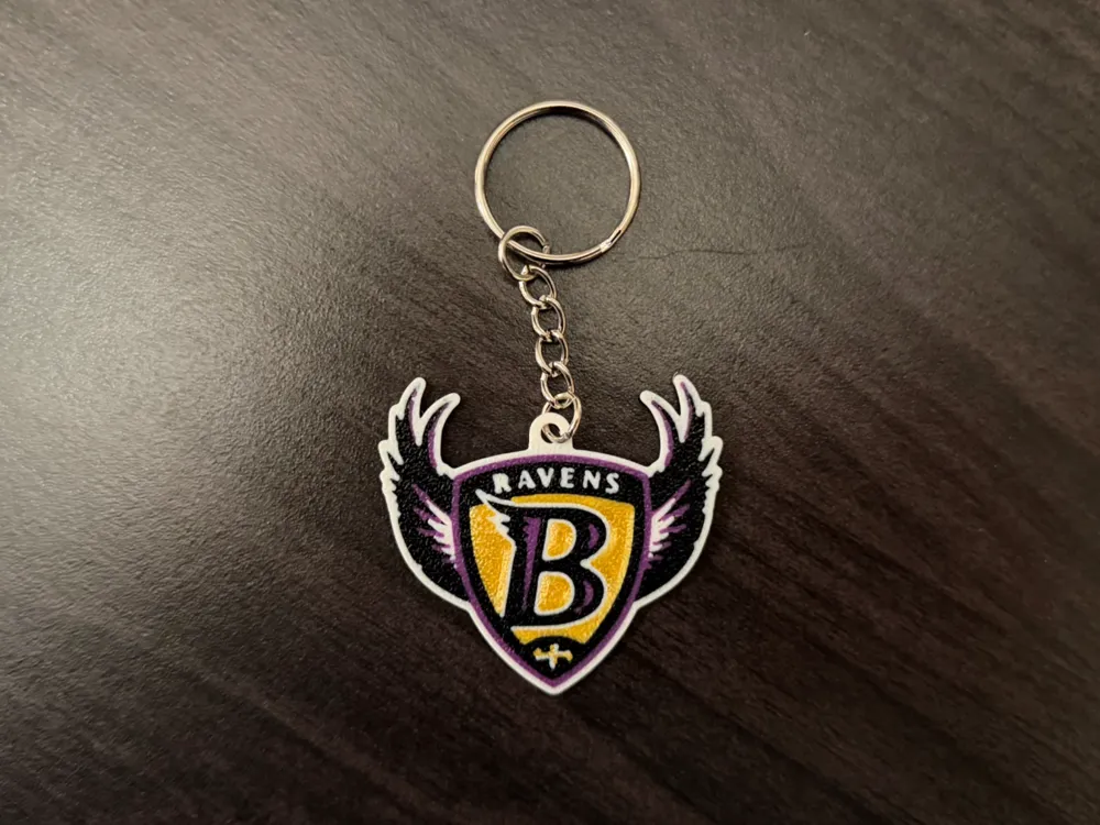 Baltimore Ravens KeyChain - Free 3D Print Model - MakerWorld