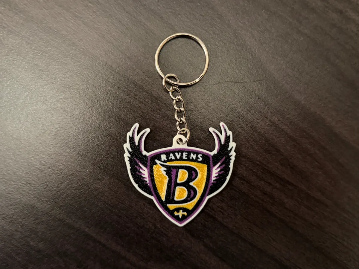 Baltimore Ravens KeyChain - Free 3D Print Model - MakerWorld
