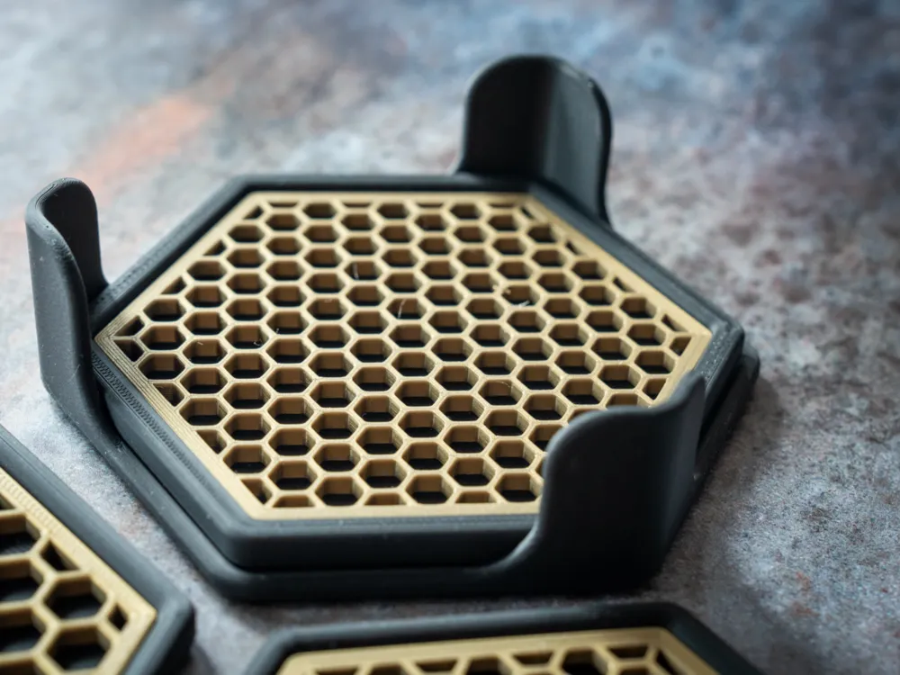 Hexagon Honeycomb Coaster - thinner version by Anders3D MakerWorld ...