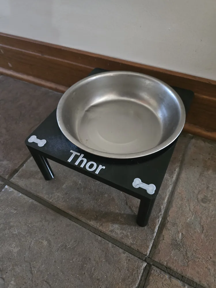 Customizable Pet Bowl Stand - Parametric - Free 3D Print Model - MakerWorld