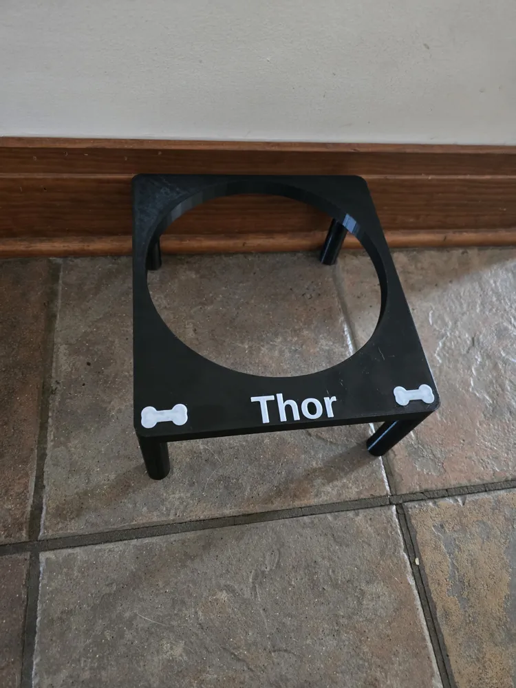 Customizable Pet Bowl Stand - Parametric - Free 3D Print Model - MakerWorld