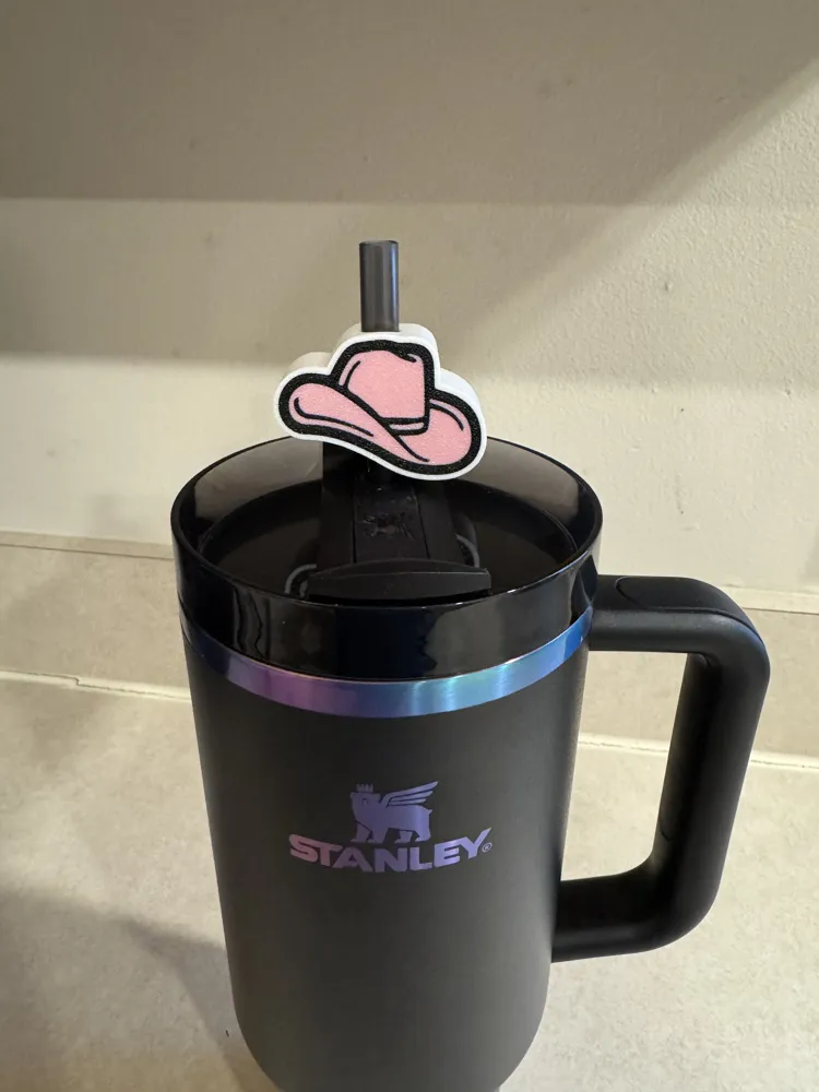 Cowgirl / Cowboy Hat Stanley Cup Straw Topper - Free 3D Print Model ...