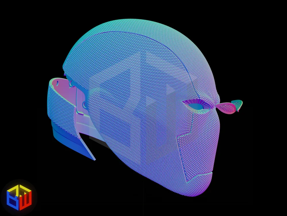 Red Hood New 52 Textured Helmet by Budwin MakerWorld: Download Free 3D ...
