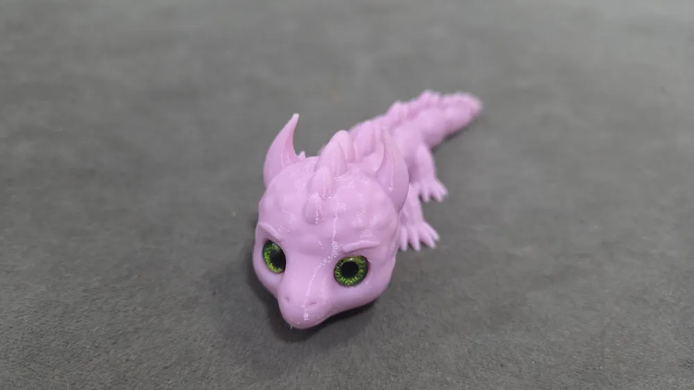 Toon Dragon Keychain - glass eye compatible - Free 3D Print Model ...