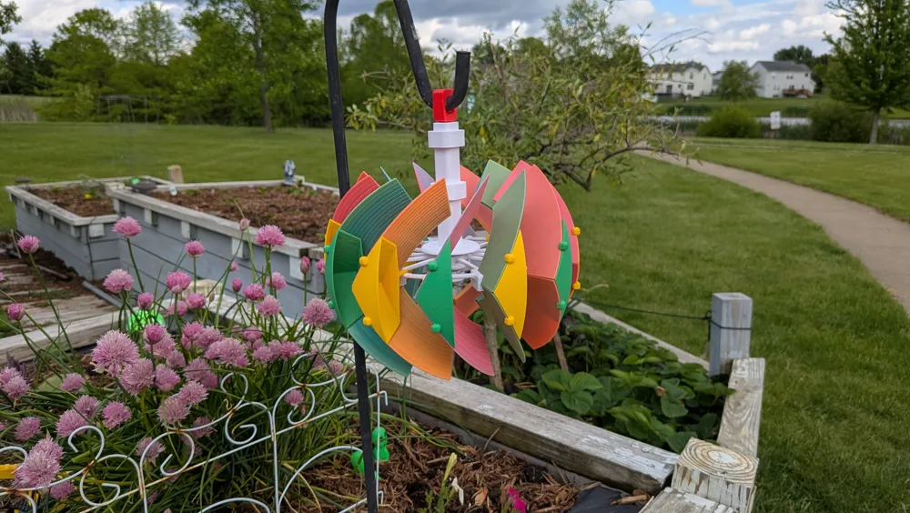 Spherical Wind Spinner for Garden Decoration - Free 3D Print Model ...