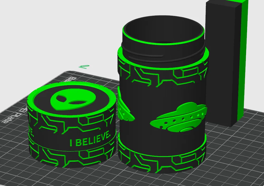 UFO themed container by Borgas MakerWorld: Download Free 3D Models