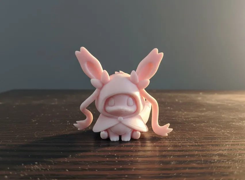 Eevee Chibi with Sylveon Cape Pokemon by 3D RayKyros MakerWorld ...