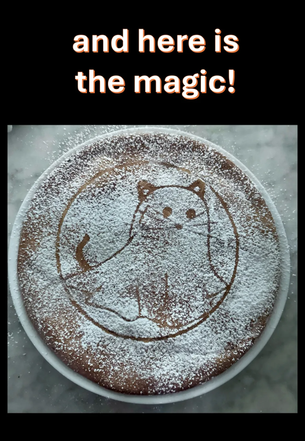 Powdered Sugar Ghost Cat Cake Stencil - Free 3D Print Model - MakerWorld