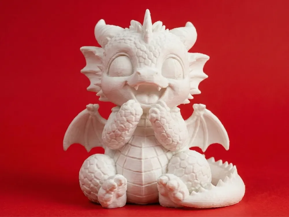 Excited Baby Dragon Figurine – Chibi Dragon - Free 3D Print Model ...