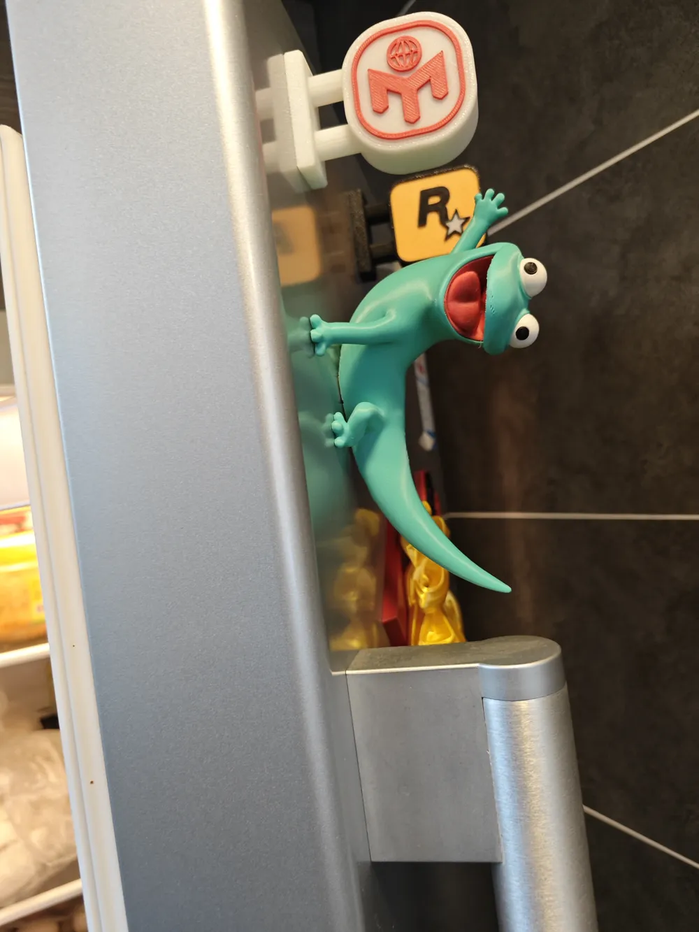 Lizard TOM Fridge magnet（NO AMS） Hoppers - Free 3D Print Model - MakerWorld