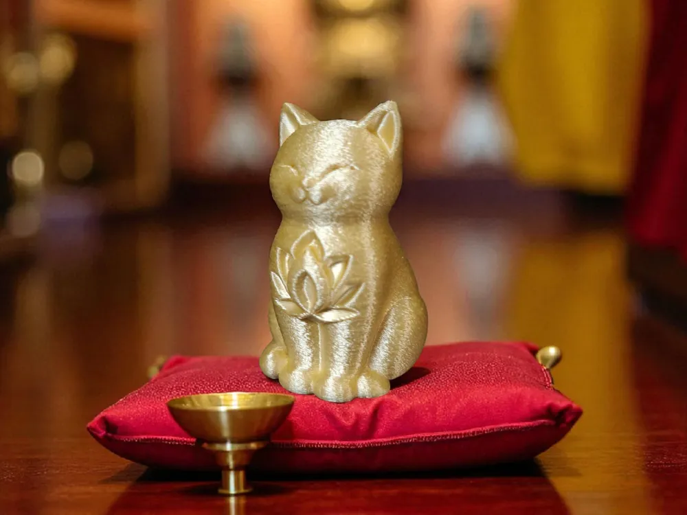 Gato lotus - Modelo gratuito para impressão 3D - MakerWorld