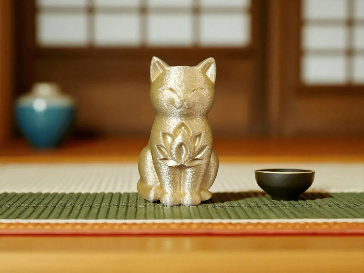 Gato lotus - Modelo gratuito para impressão 3D - MakerWorld