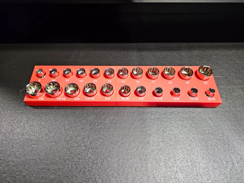 3/8" Socket Set Toolbox Organizer by WiscoPrinter - MakerWorld