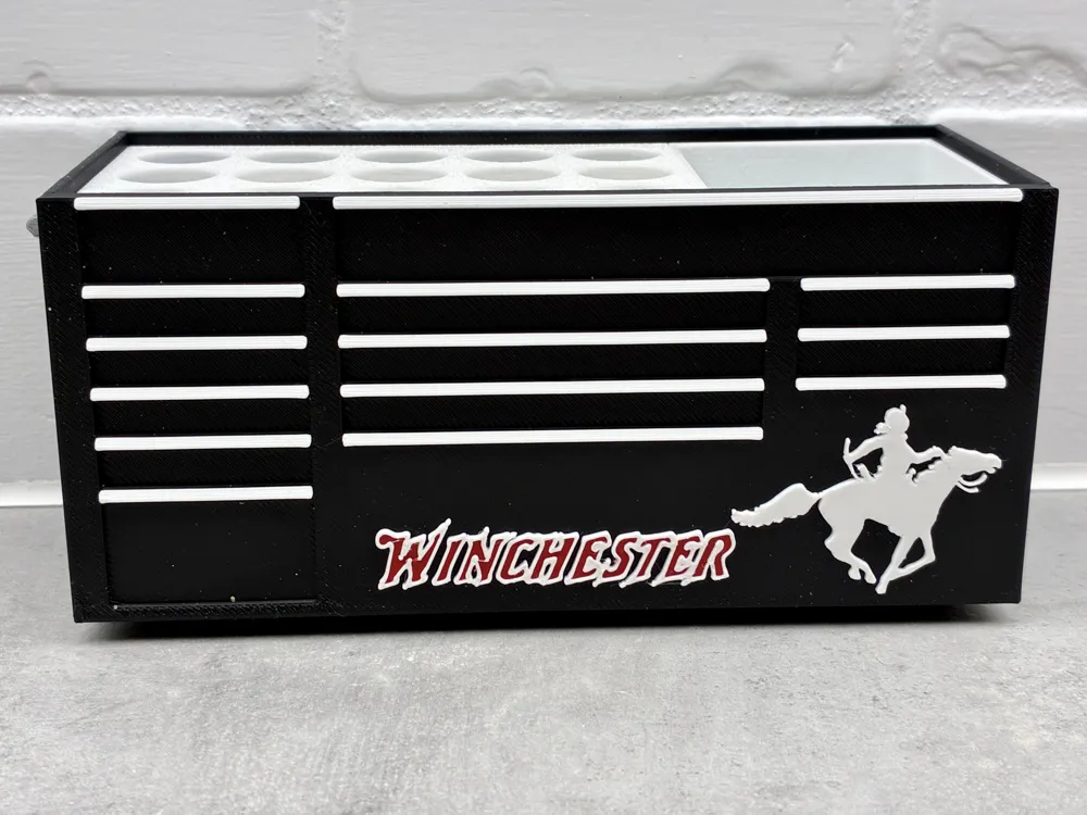 Winchester inspired gun rifle desk toolbox pen by Mrtk1970 MakerWorld ...