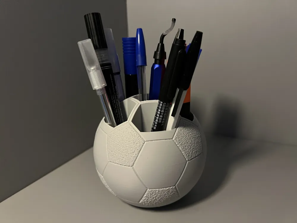 Soccer Ball Pen Holder – Multisize & Multistyle - Free 3D Print Model ...