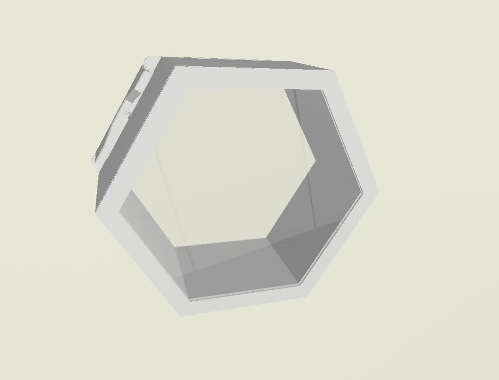 Modular Hex Display with window Remixed by Mesmeriz3D - MakerWorld