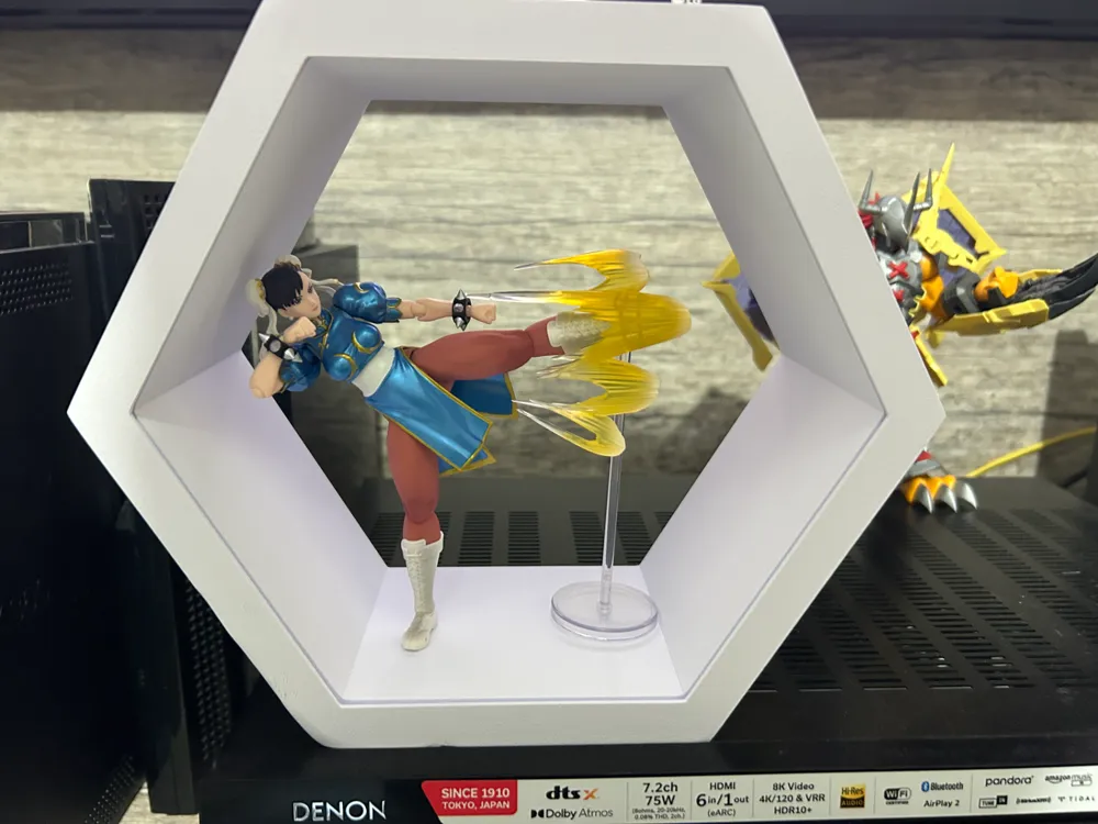 Modular Hex Display with window Remixed by Mesmeriz3D - MakerWorld