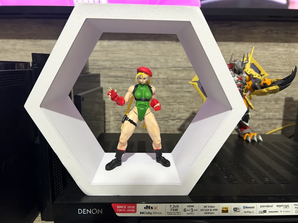 Modular Hex Display with window Remixed by Mesmeriz3D - MakerWorld