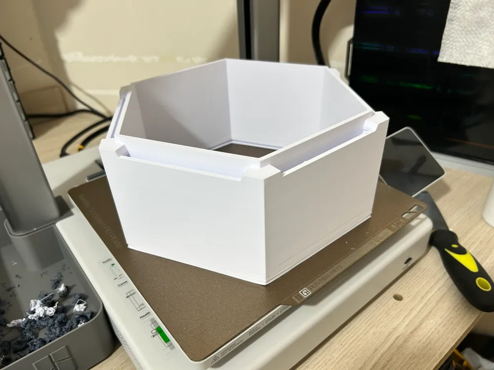 Modular Hex Display with window Remixed by Mesmeriz3D - MakerWorld