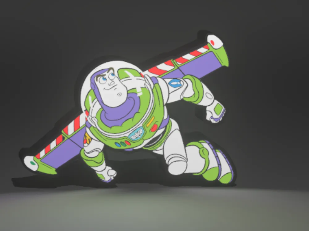 buzz light year light box - Free 3D Print Model - MakerWorld