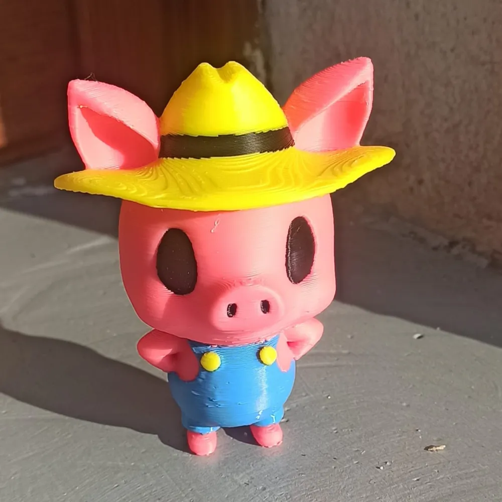 Farmer pig by Piggei - MakerWorld