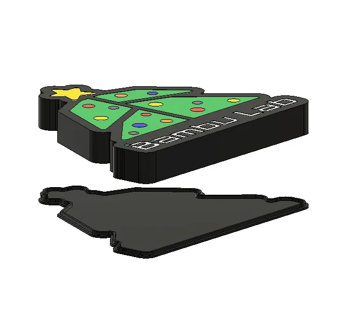 Bambu Lab Christmas Tree Decorated Lightbox LED Lamp by braga3dprint ...