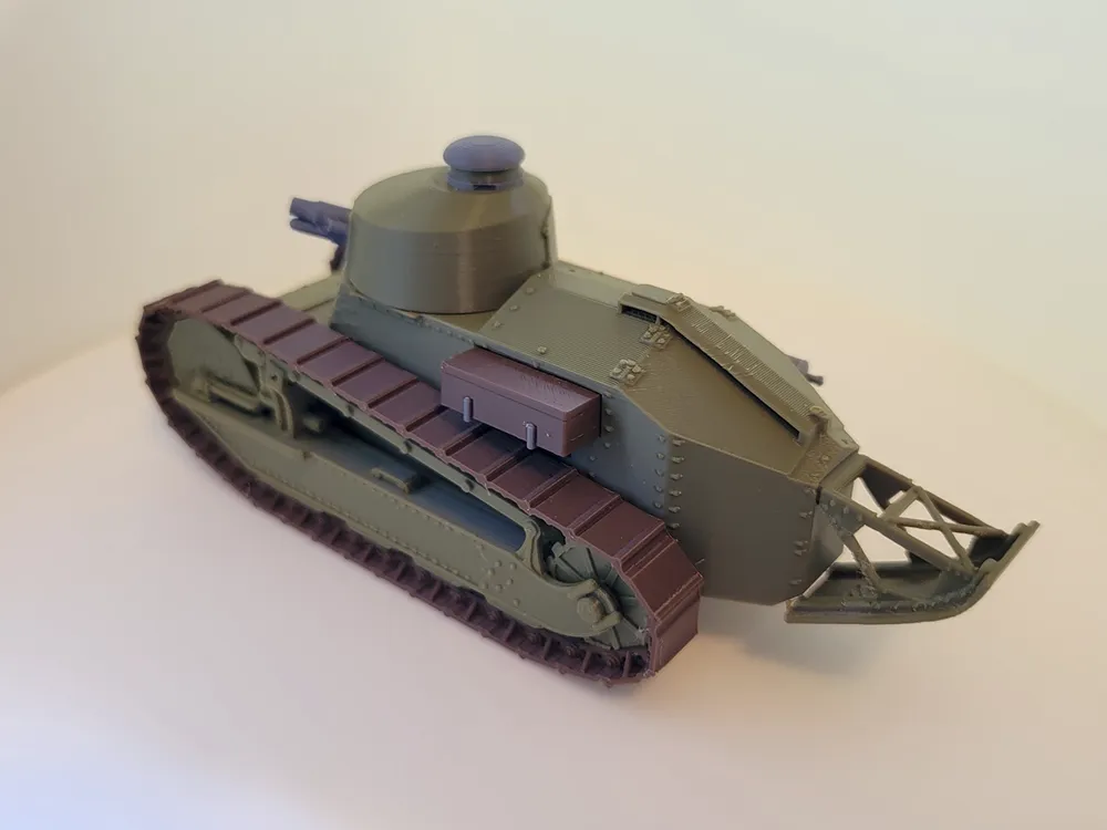 Renault FT-17 Tank in 1:35 Scale - Free 3D Print Model - MakerWorld