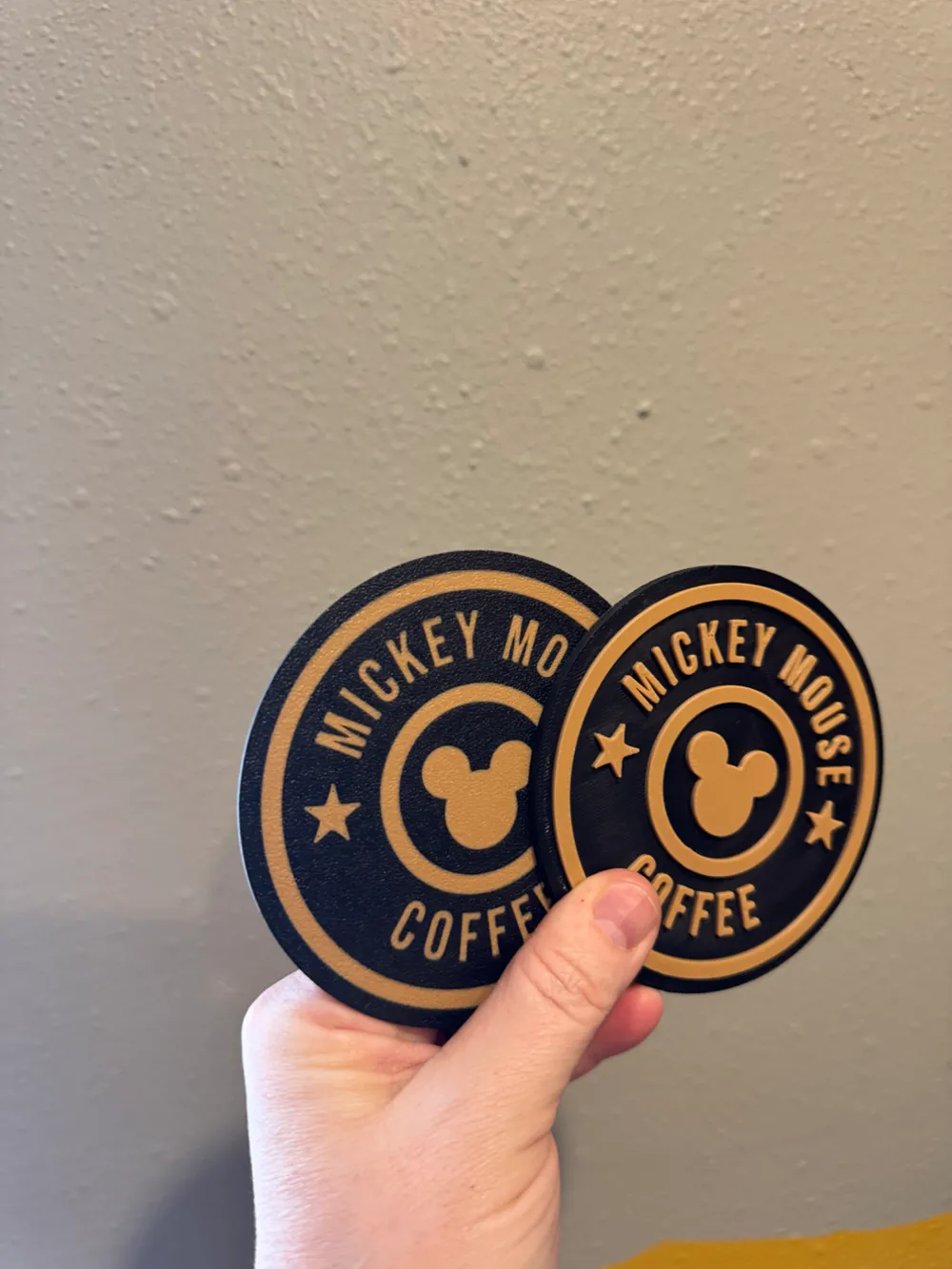 Mickey Mouse Coffee Logo coaster or sign by Etch626 - MakerWorld