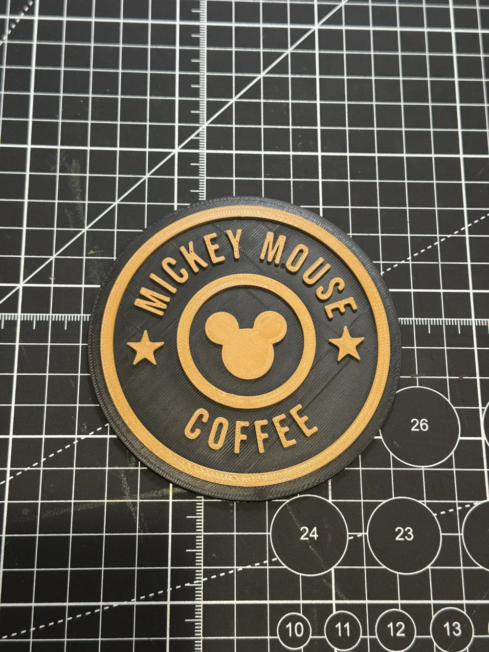Mickey Mouse Coffee Logo coaster or sign by Etch626 - MakerWorld