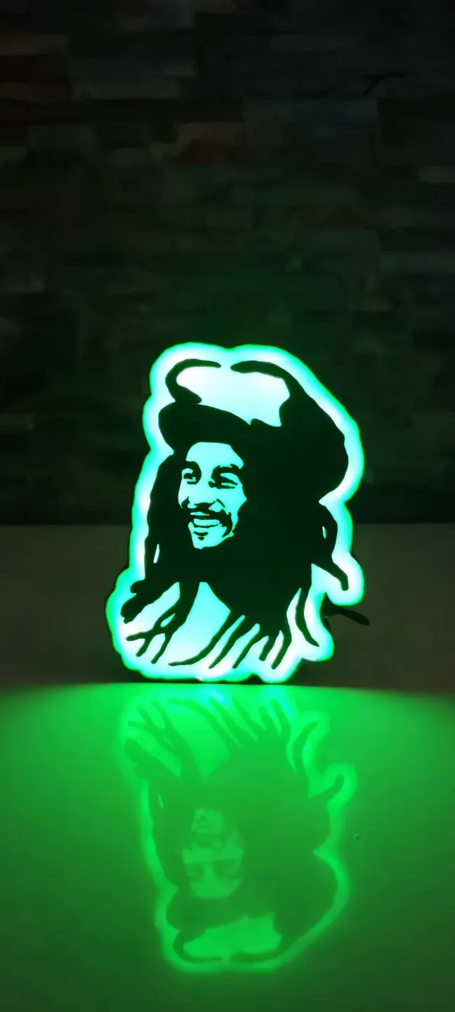 BOB MARLEY LIGHT BOX by Illusionof3D - MakerWorld