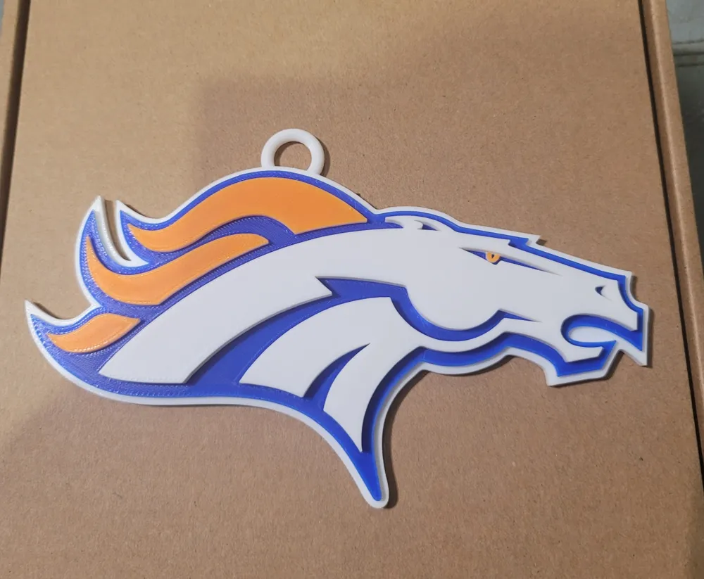 Denver Broncos 3d Logo 180mm series by mercadogarzasMakerWorld ...