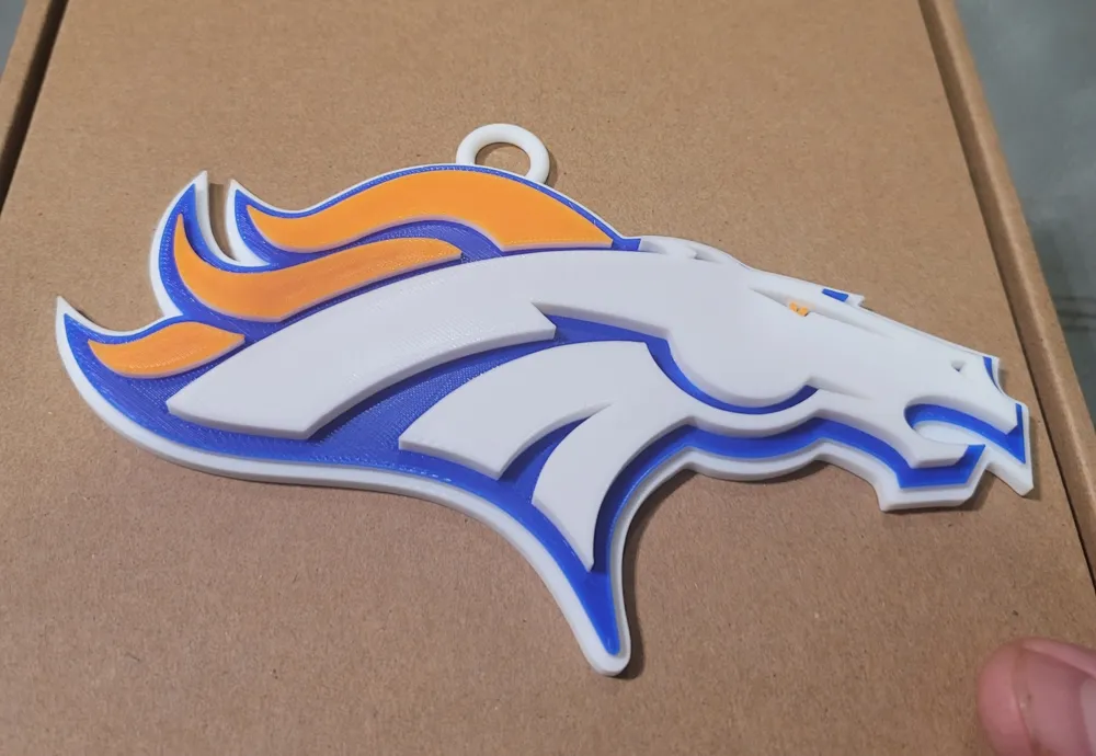 Denver Broncos 3d Logo 180mm series by mercadogarzas - MakerWorld