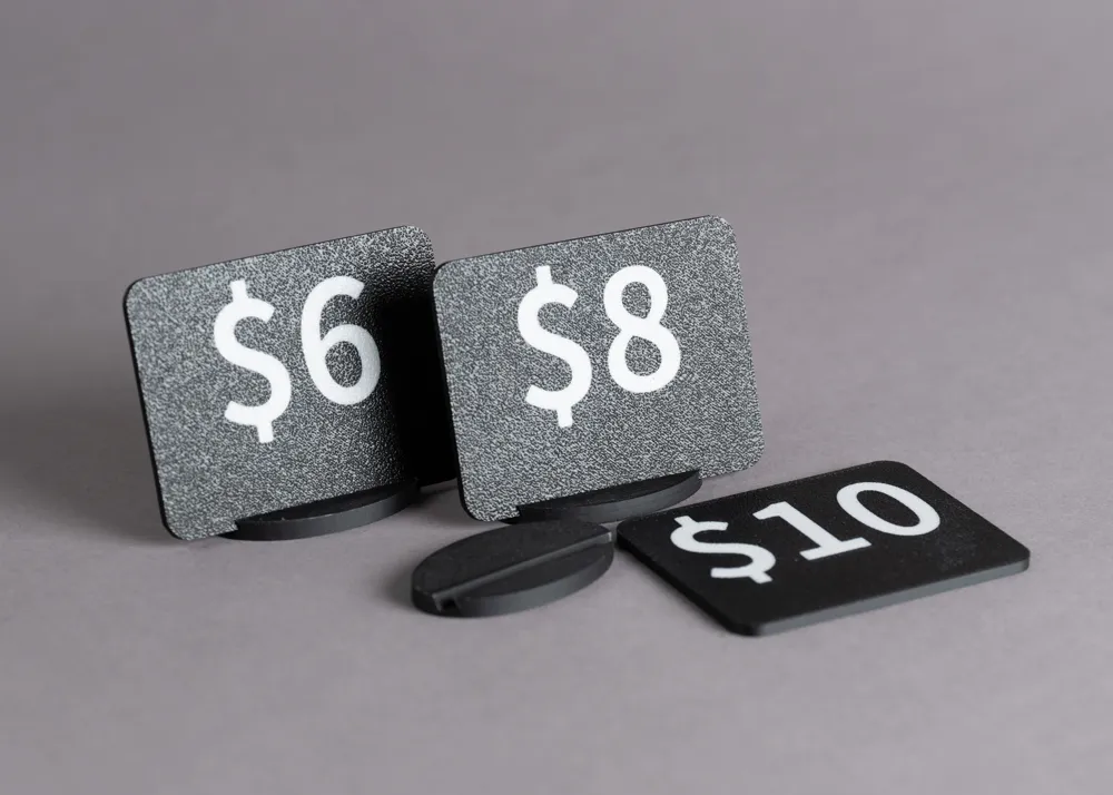 Price Signs (Dollar) for Craft Fairs/Market Stalls - Free 3D Print ...