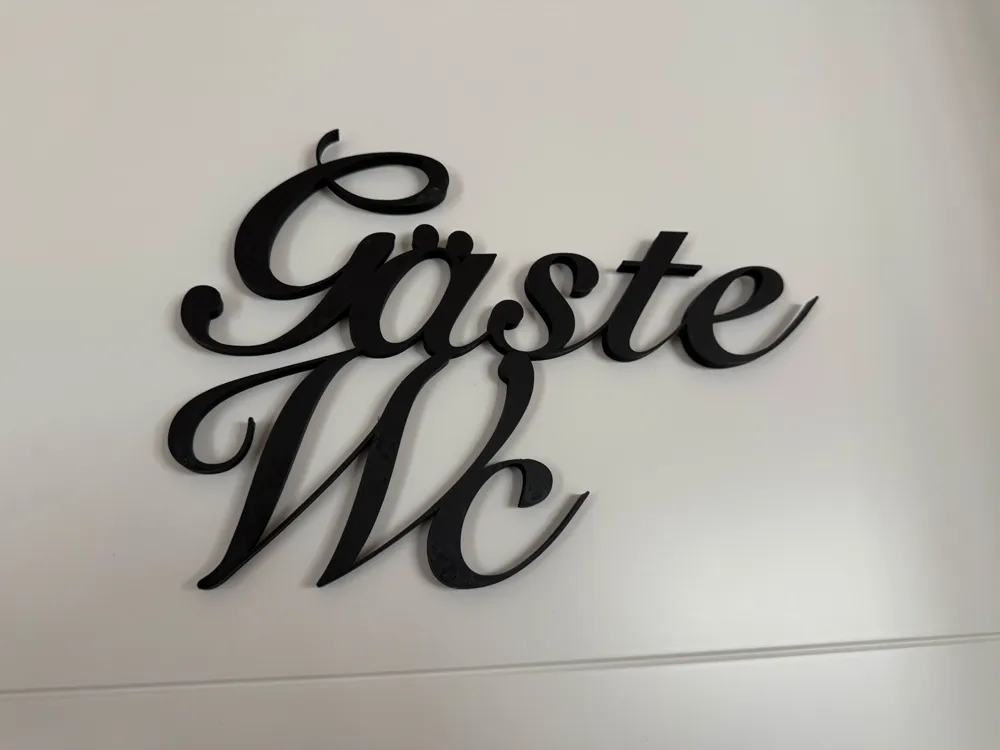 Guest WC lettering by Assijannis - MakerWorld
