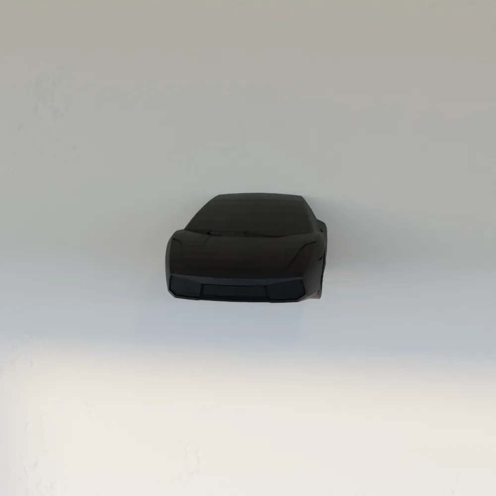 3Dプリント Lamborghini Gallardo ウォールアート - 正面図 - 無料3Dモデル -MakerWorld