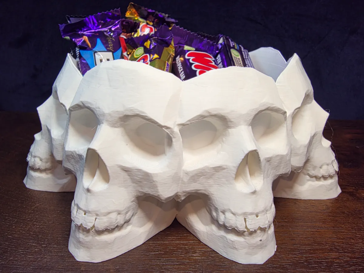 Skull Bowl Candy Halloween - Free 3D Print Model - MakerWorld