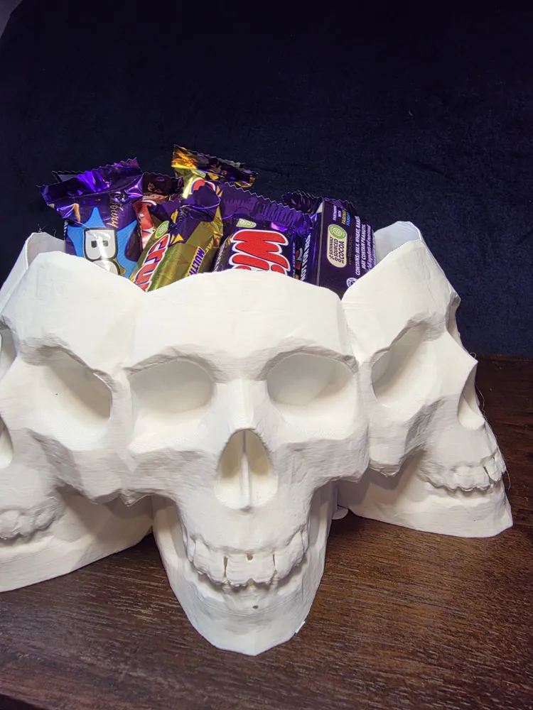 Skull Bowl Candy Halloween - Free 3D Print Model - MakerWorld