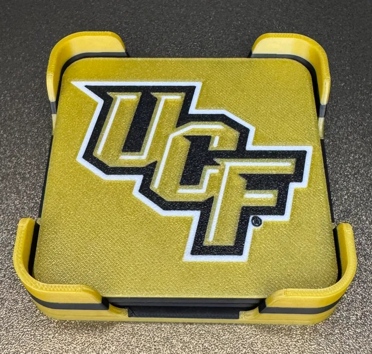 UCF Logo Square Coaster by Jman - MakerWorld