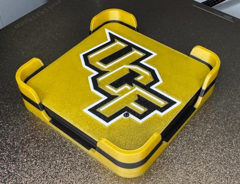 UCF Logo Square Coaster by Jman - MakerWorld