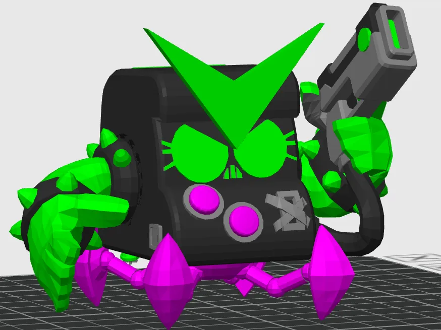 Virus 8 bit by 3DKoneko - MakerWorld