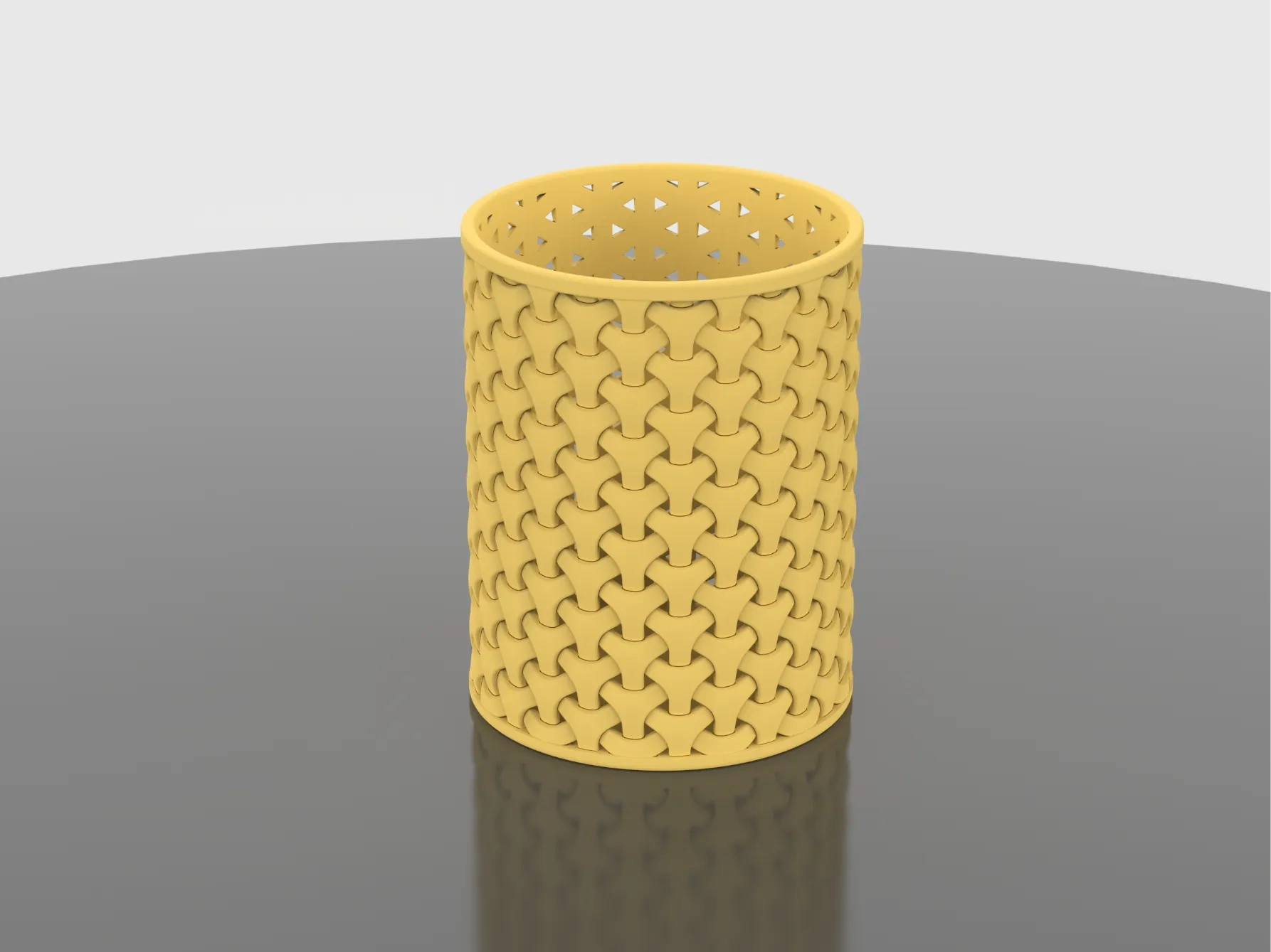 Creative woven texture hollow pen holder by hild - MakerWorld