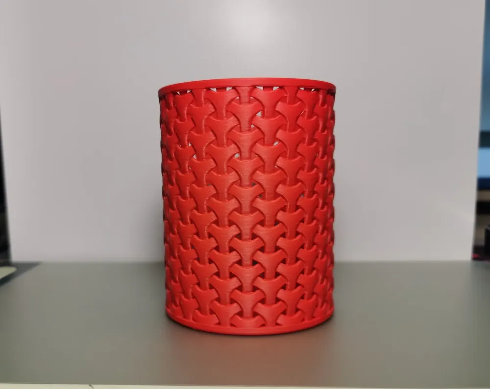 Creative woven texture hollow pen holder by hild - MakerWorld