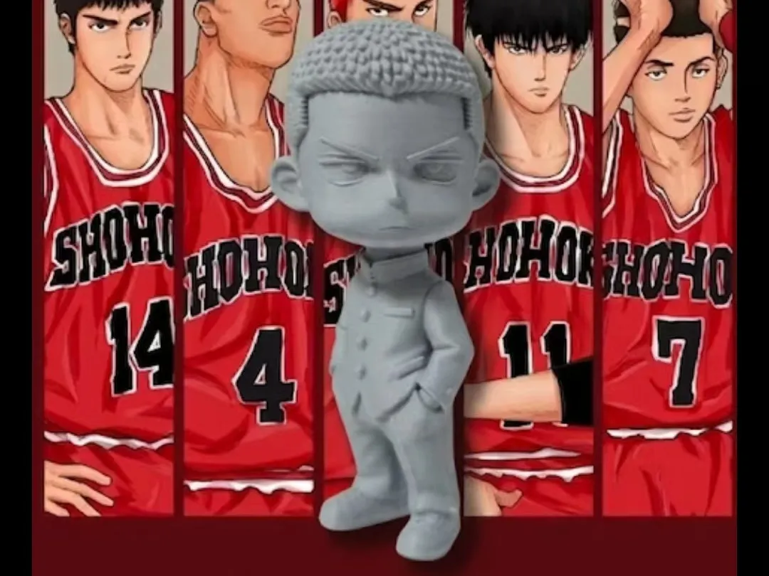 Slamdunk-Chibi Hanamichi Sakuragi (Head Movable) - Free 3D Print Model ...