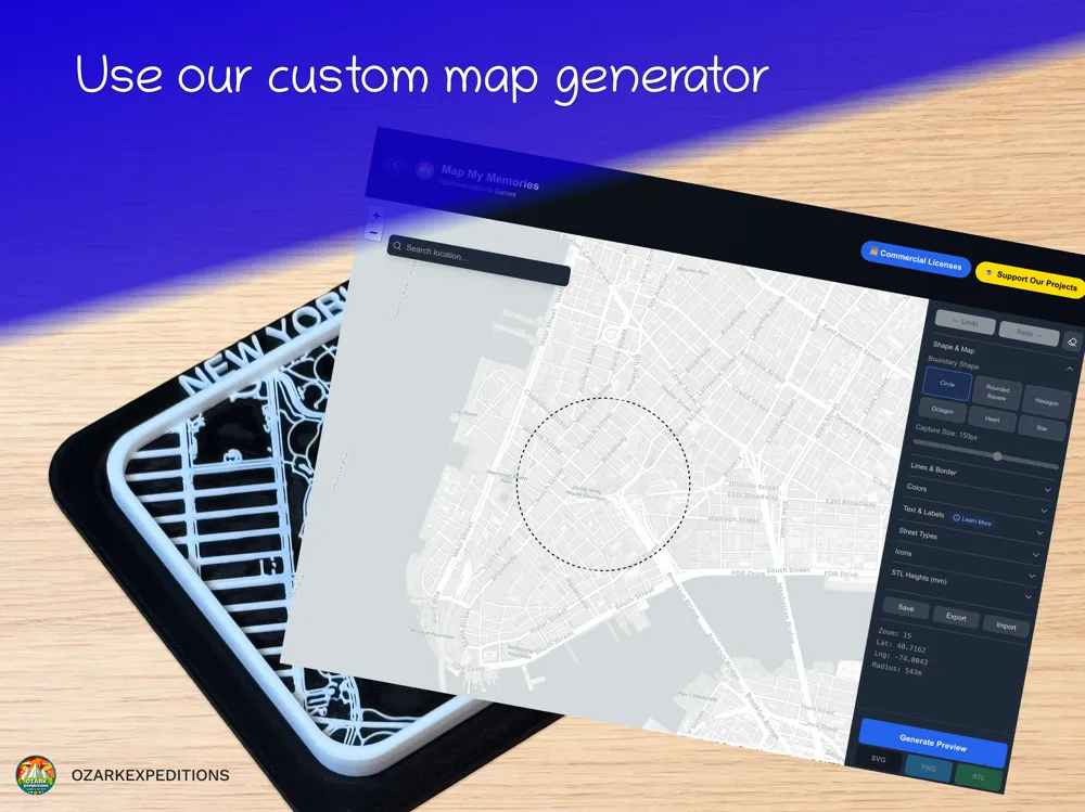 Map My Memories - Create Custom Maps - Free 3D Print Model - MakerWorld