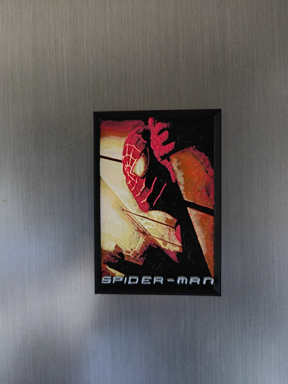 Spider-man Movie poster fridge magnet by crabstiks - MakerWorld