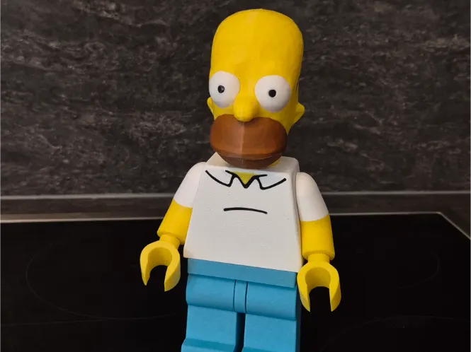 Brick Man Simpsons - Homer - 500% by da_max MakerWorld: Download Free ...