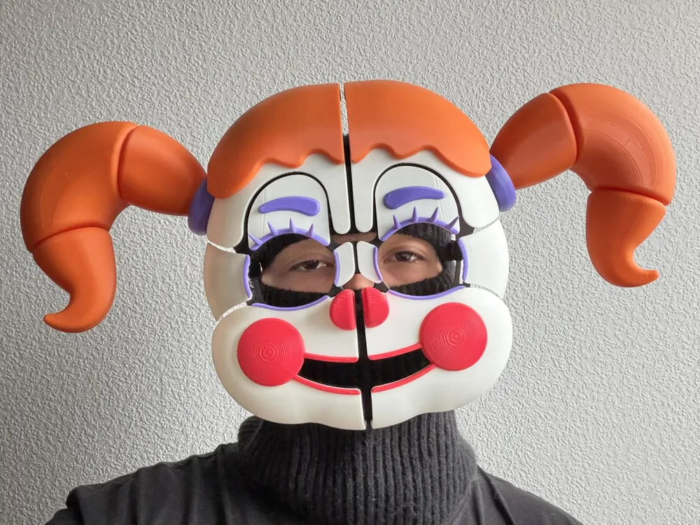 Circus Baby Mask - FNAF - Free 3D Print Model - MakerWorld