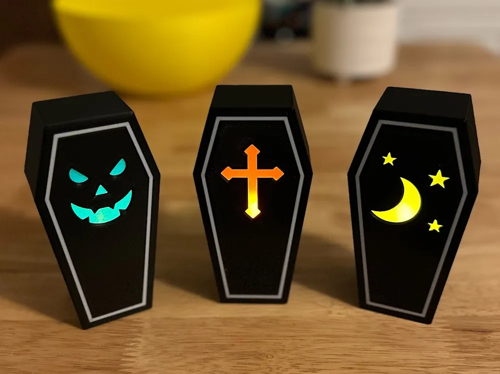 Coffin Storage Box with Swappable Colors and Light - Free 3D Print ...