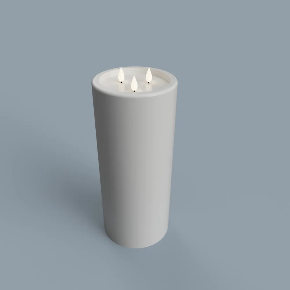Pillar Candles - 3 Sizes - Inserts for LED Tea Lights/Votives by ...