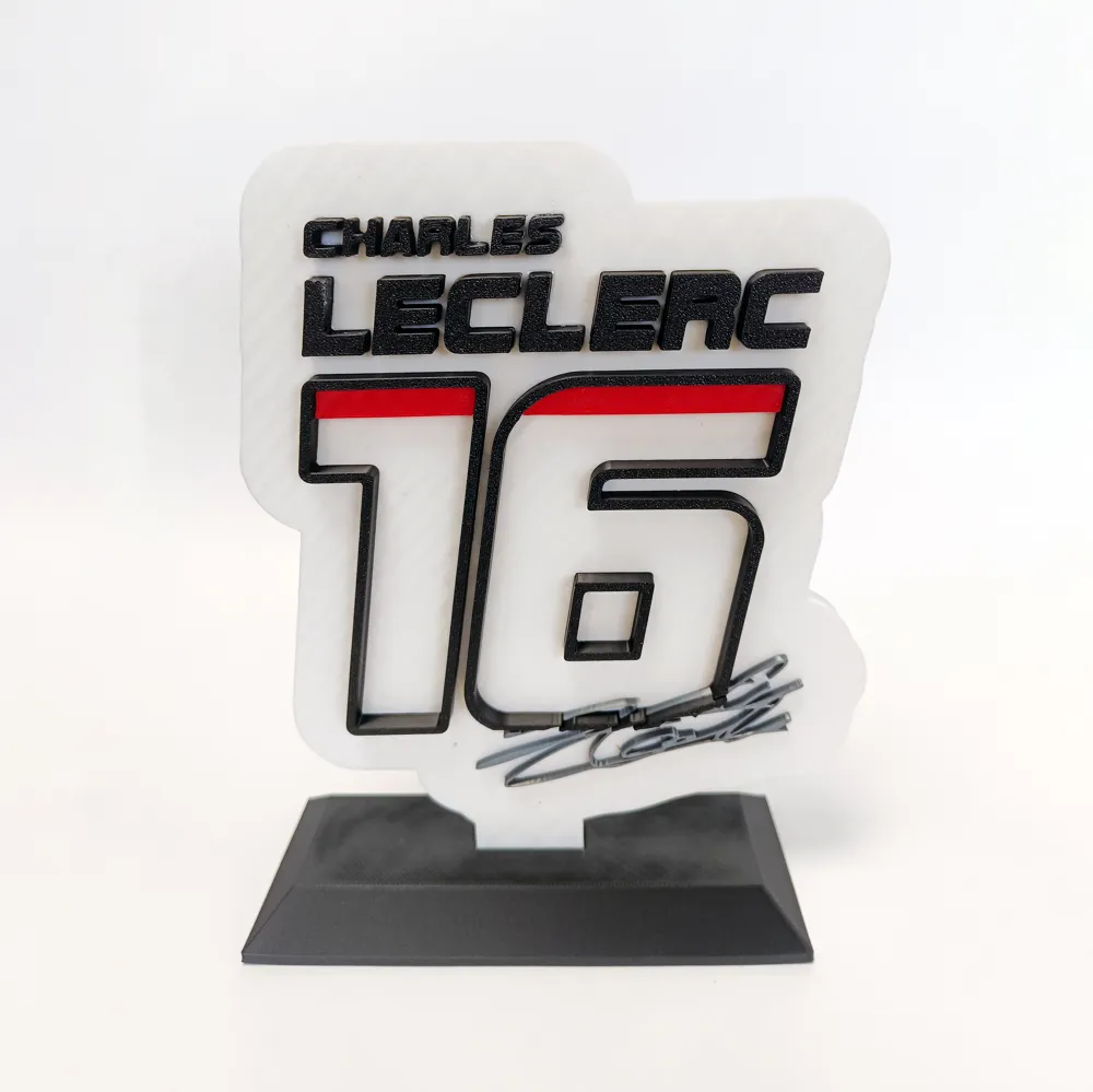 Logo Charles Leclerc - F1 - Free 3D Print Model - MakerWorld